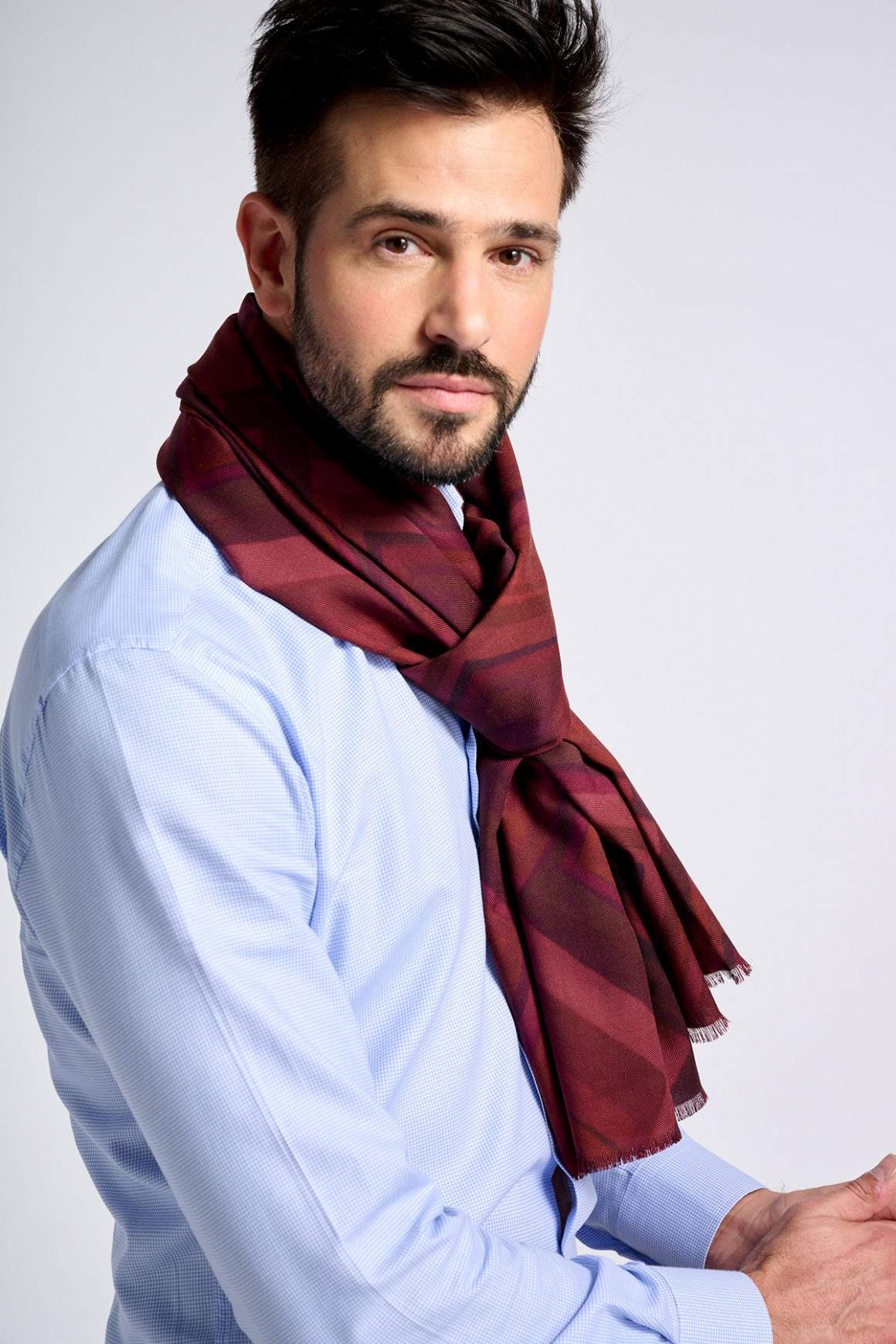 Echarpe Laine Bordeaux